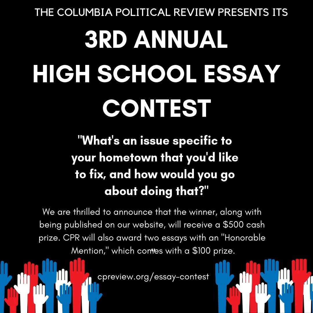 2019 High School Essay Contest — Columbia Political Review