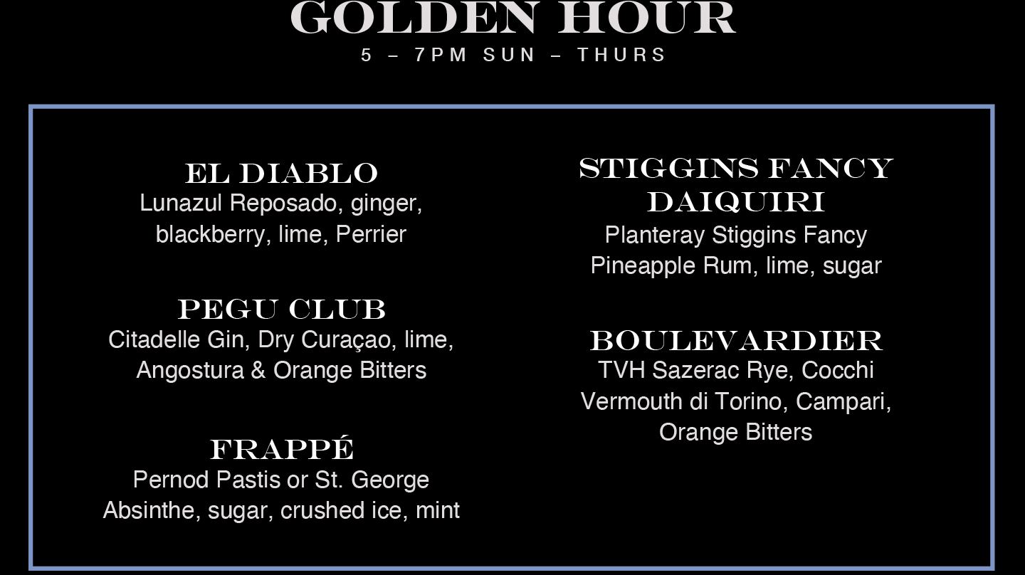 Menu PDF — The Violet Hour