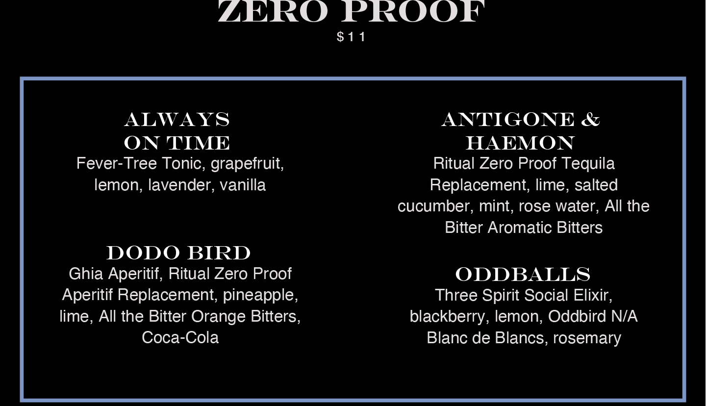 Menu PDF — The Violet Hour