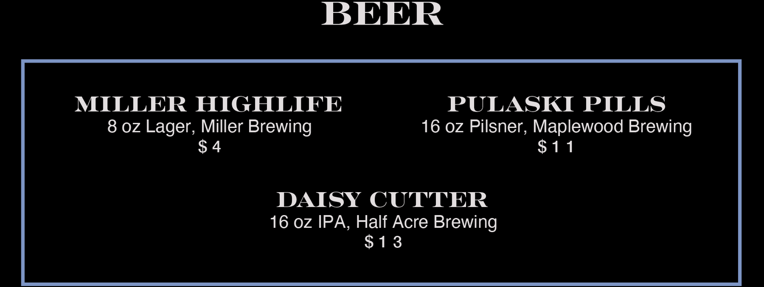 Menu PDF — The Violet Hour