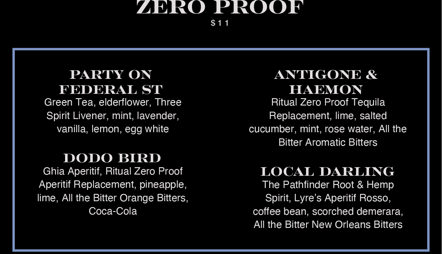 Menu PDF — The Violet Hour