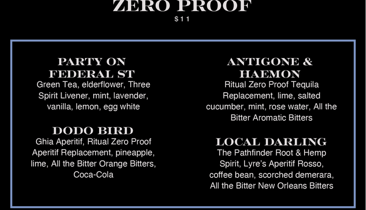 Menu PDF — The Violet Hour