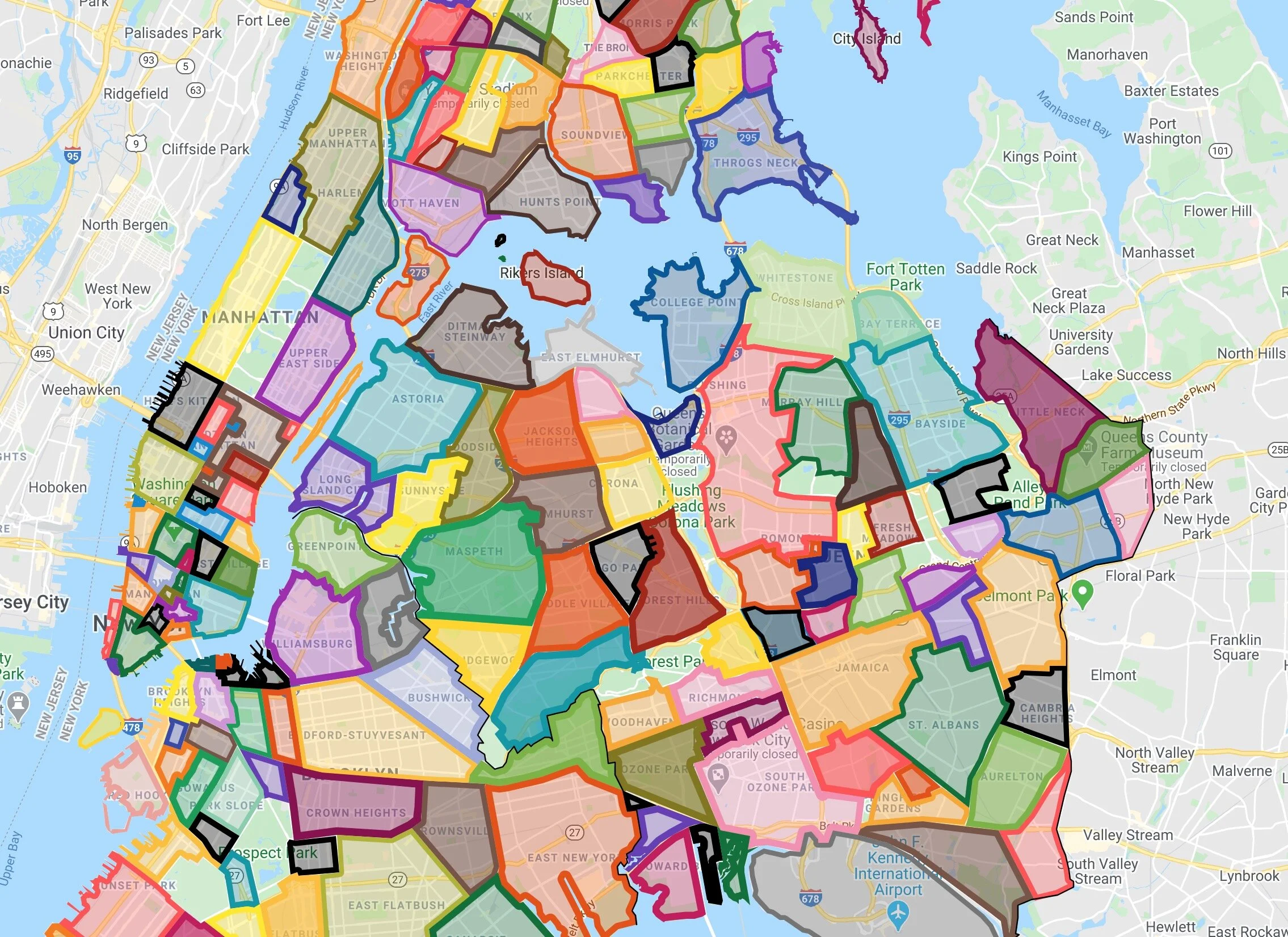 NYC Neighborhood Map — Doobybrain.com