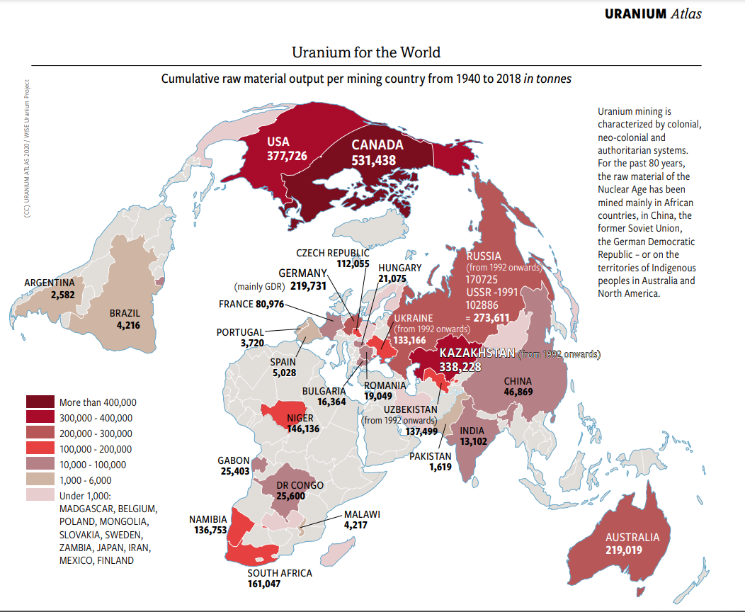 Uranium Deposits Map