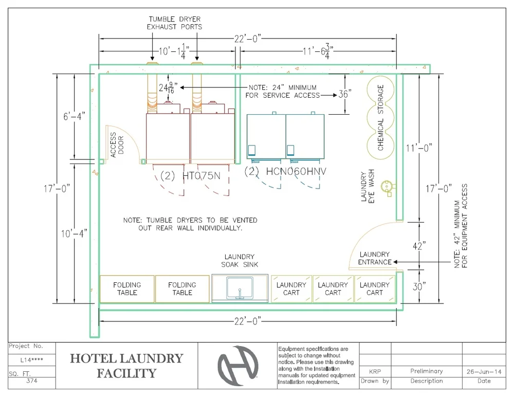 Hotel Laundry Room Layout