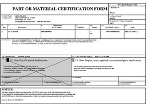 Aircraft Part Certification Defined — Skylink
