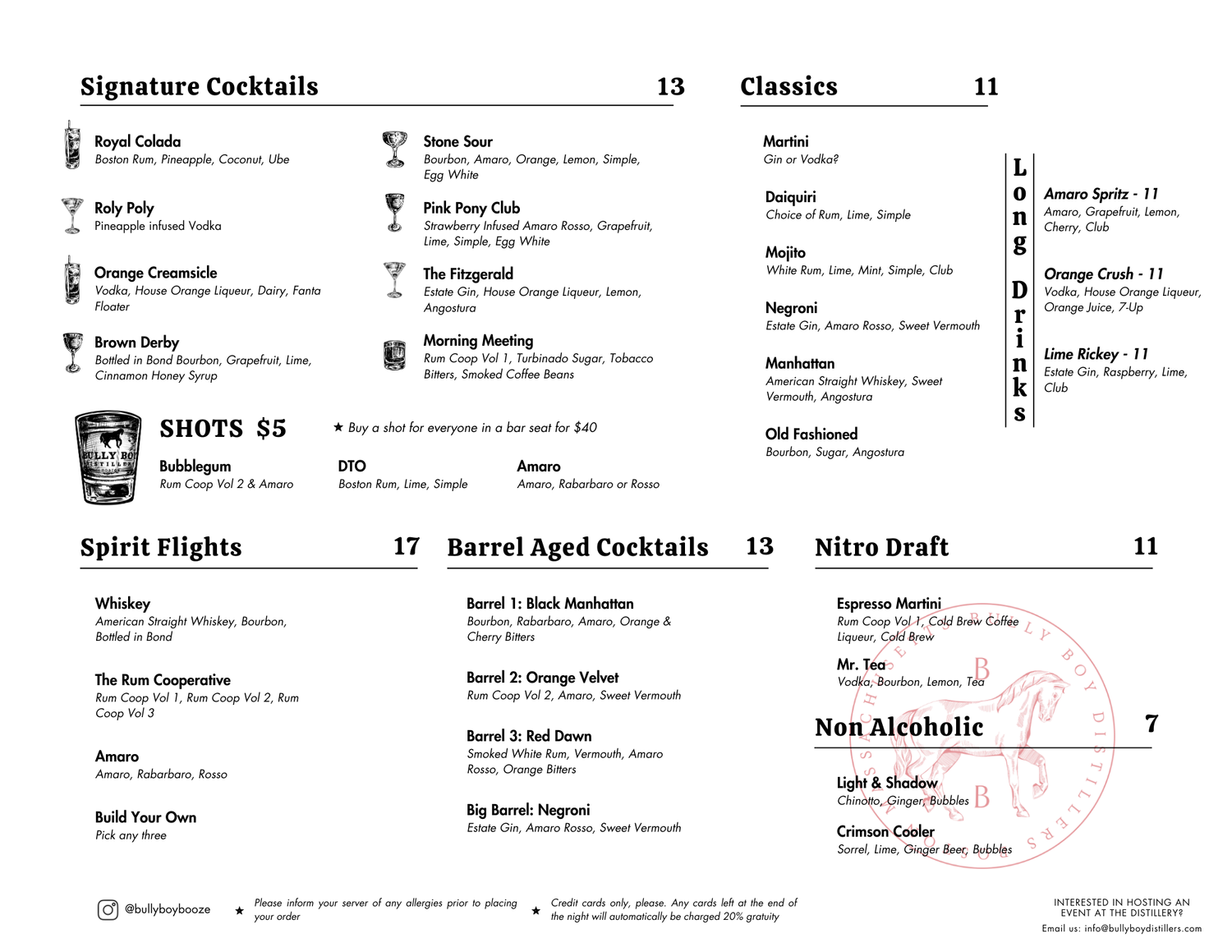 Cocktail Bar — Bully Boy Distillers