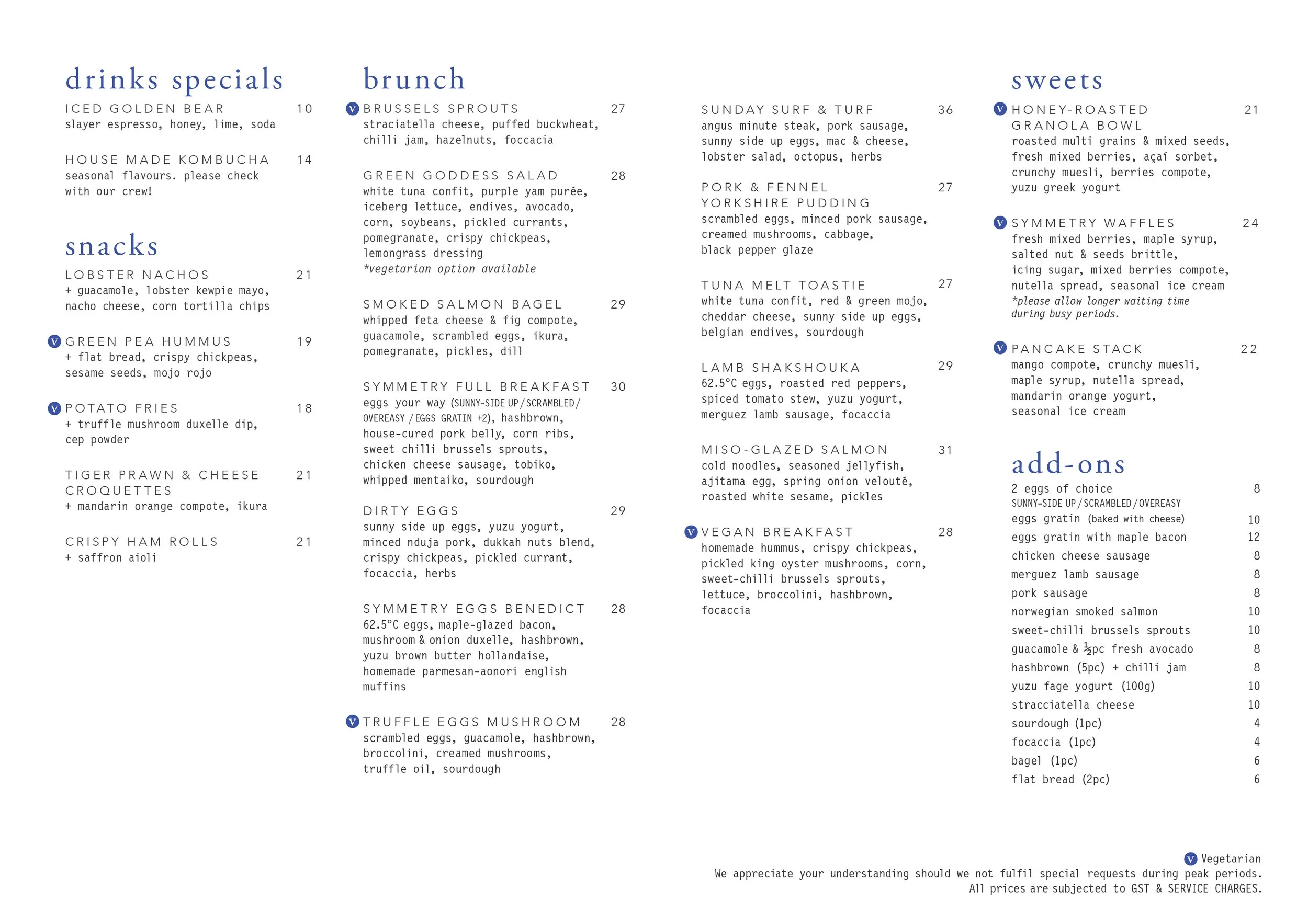Menu — Symmetry