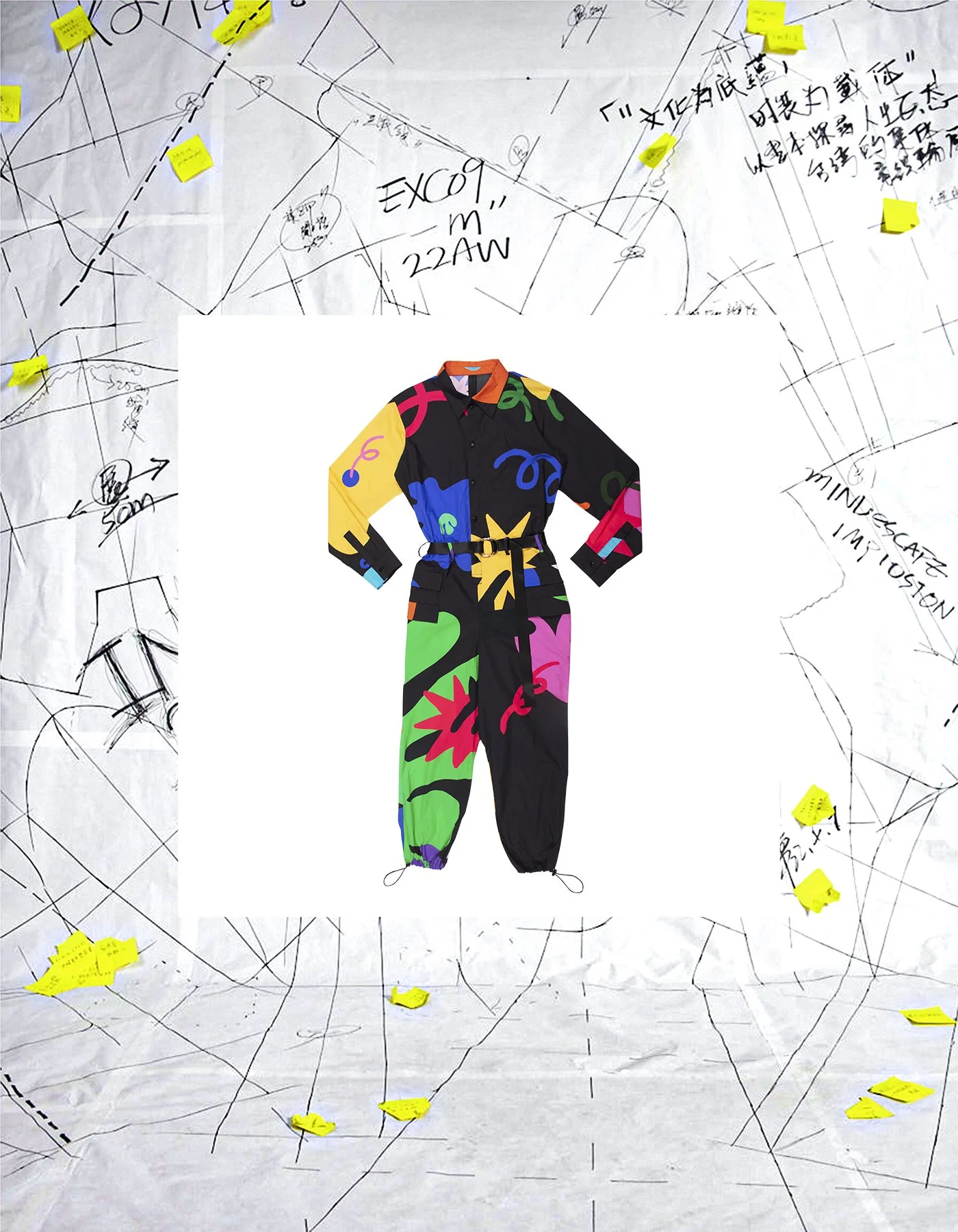 INF Crossover Black Printed Overalls — INF - Garment for the rebels ...