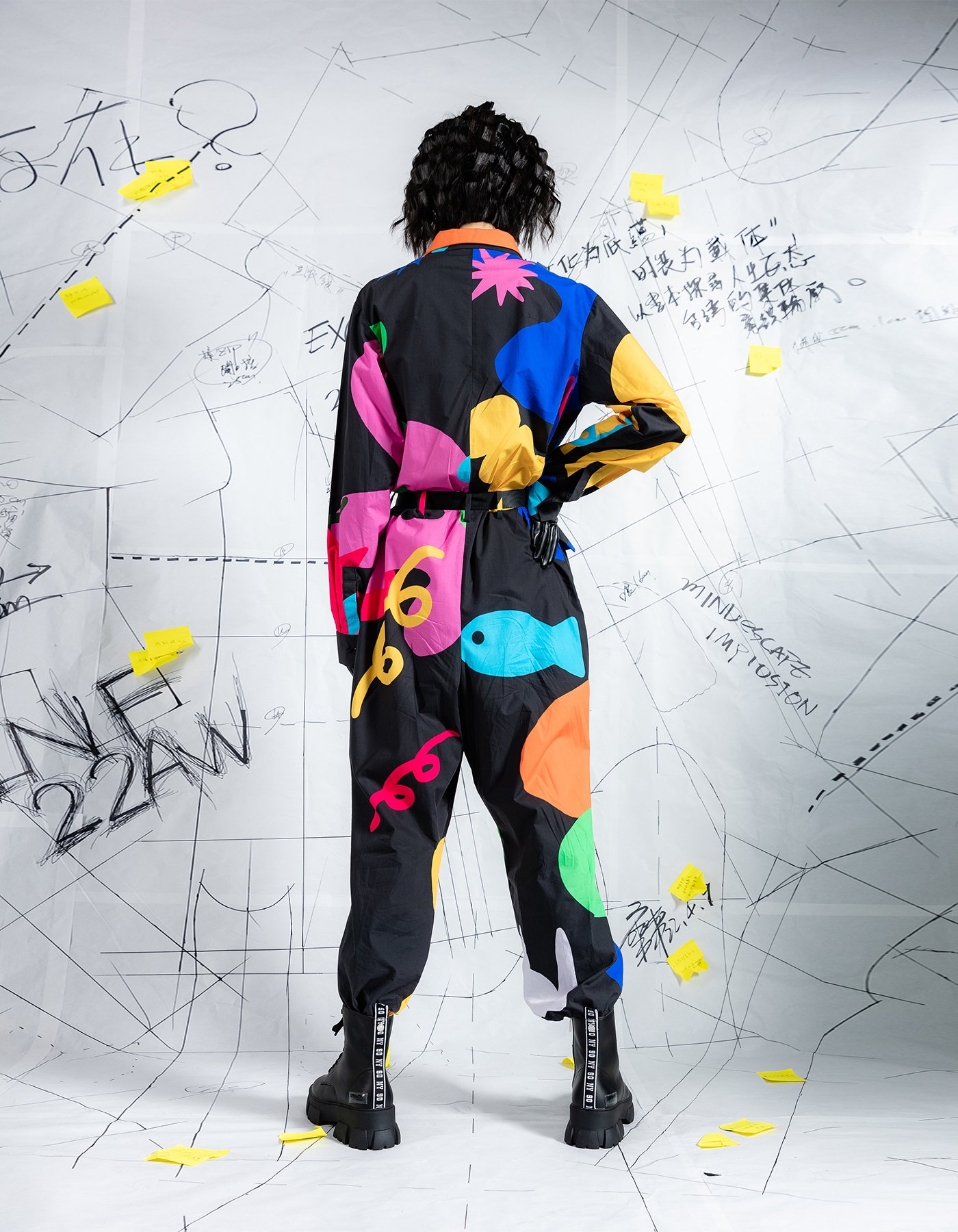 INF Crossover Black Printed Overalls — INF - Garment for the rebels ...