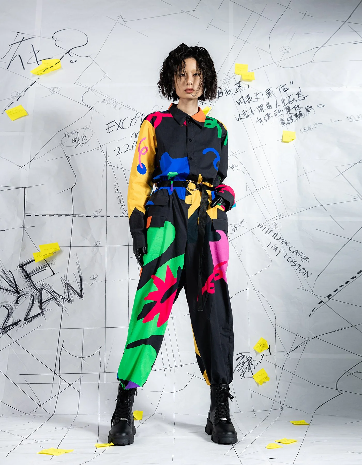 INF Crossover Black Printed Overalls — INF - Garment for the rebels ...