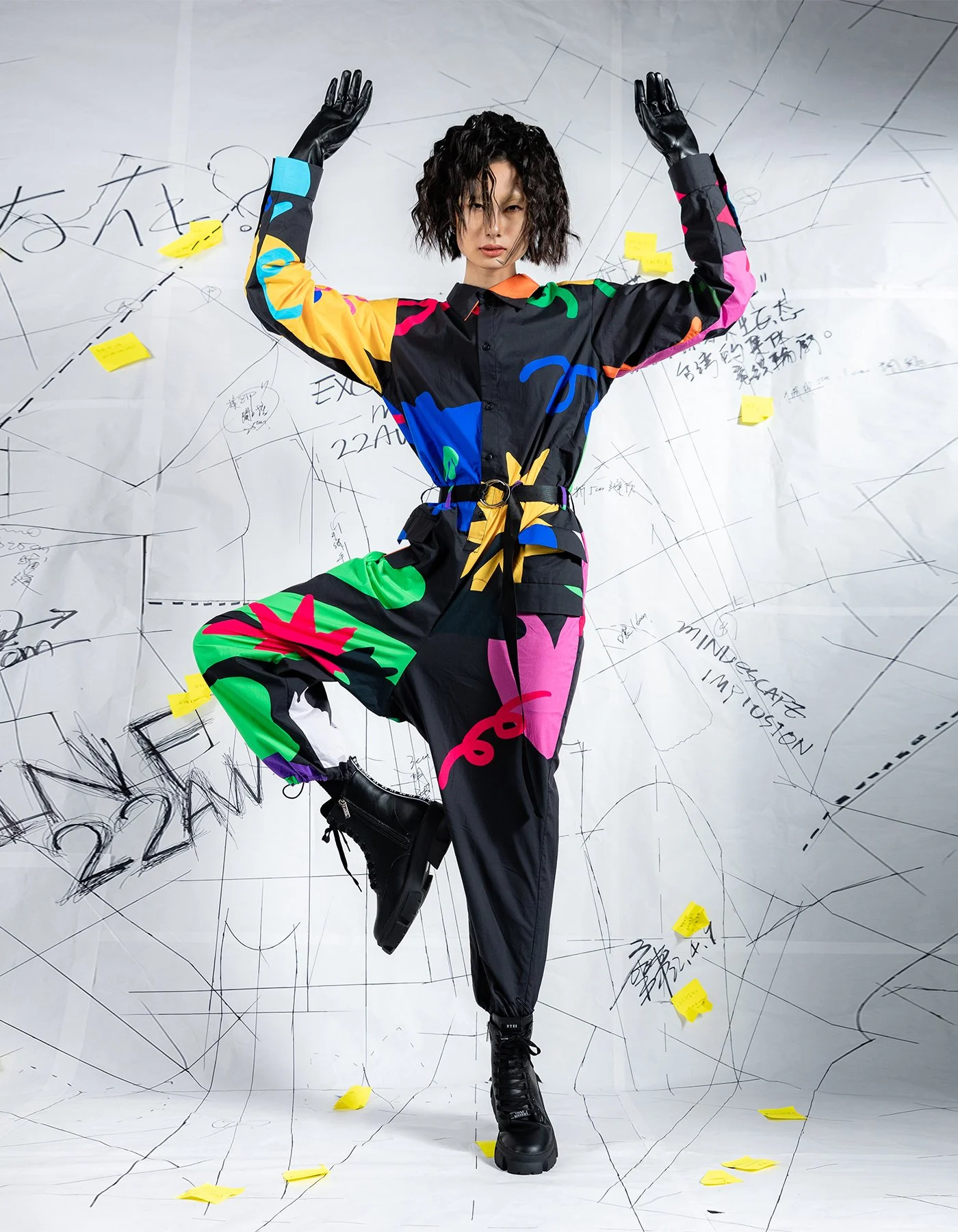 INF Crossover Black Printed Overalls — INF - Garment for the rebels ...
