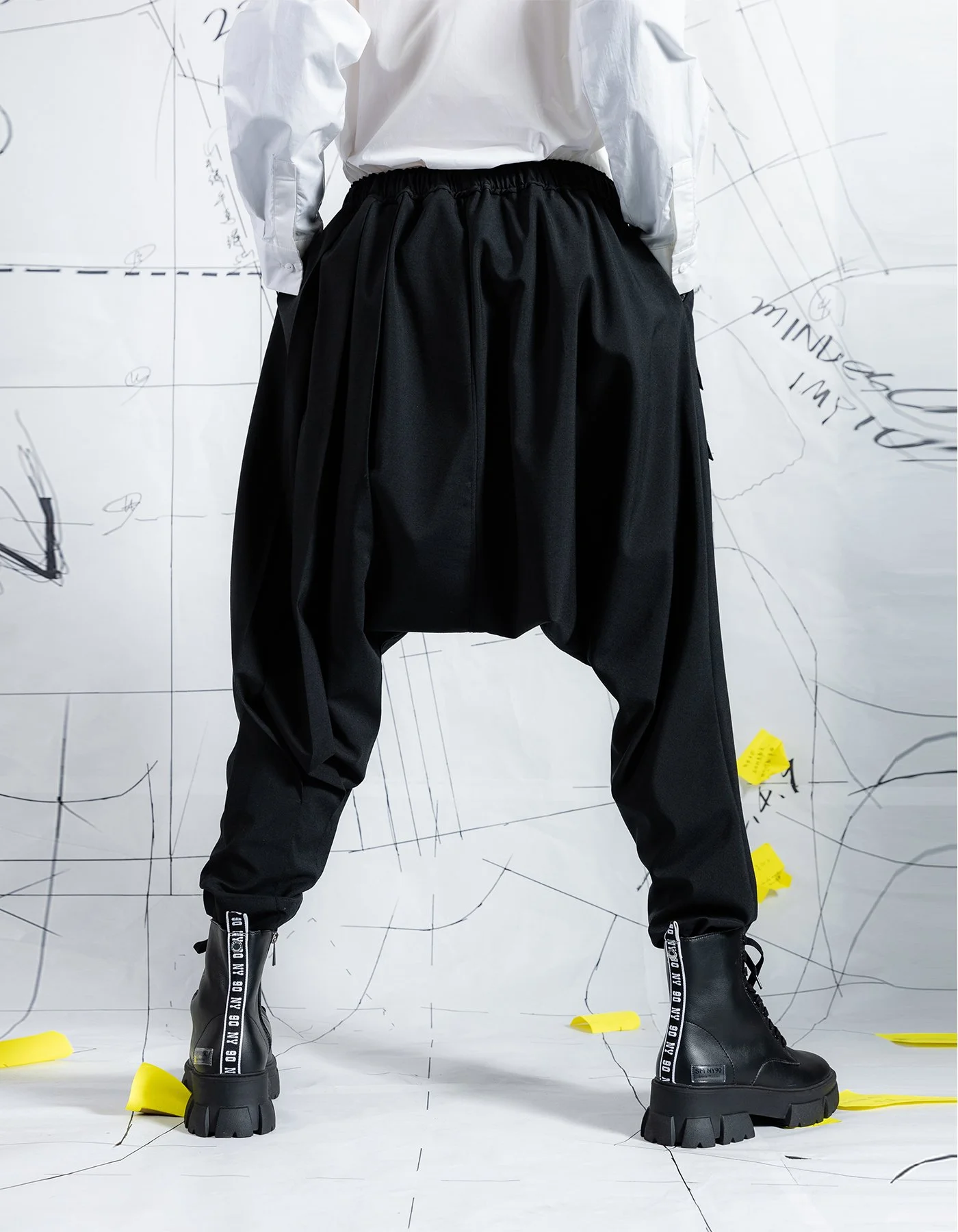 INF Deconstructed Box Pleat Low-Crotch Trousers — INF - Garment for the ...
