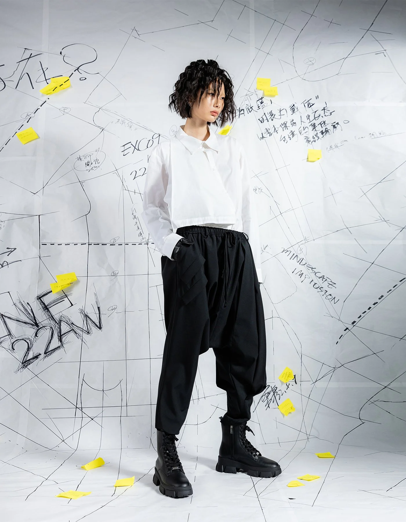INF Deconstructed Box Pleat Low-Crotch Trousers — INF - Garment for the ...