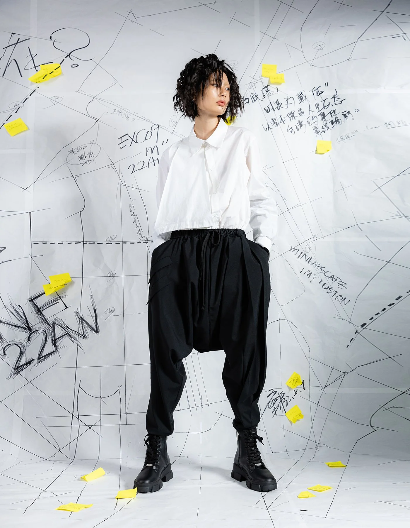 INF Deconstructed Box Pleat Low-Crotch Trousers — INF - Garment for the ...