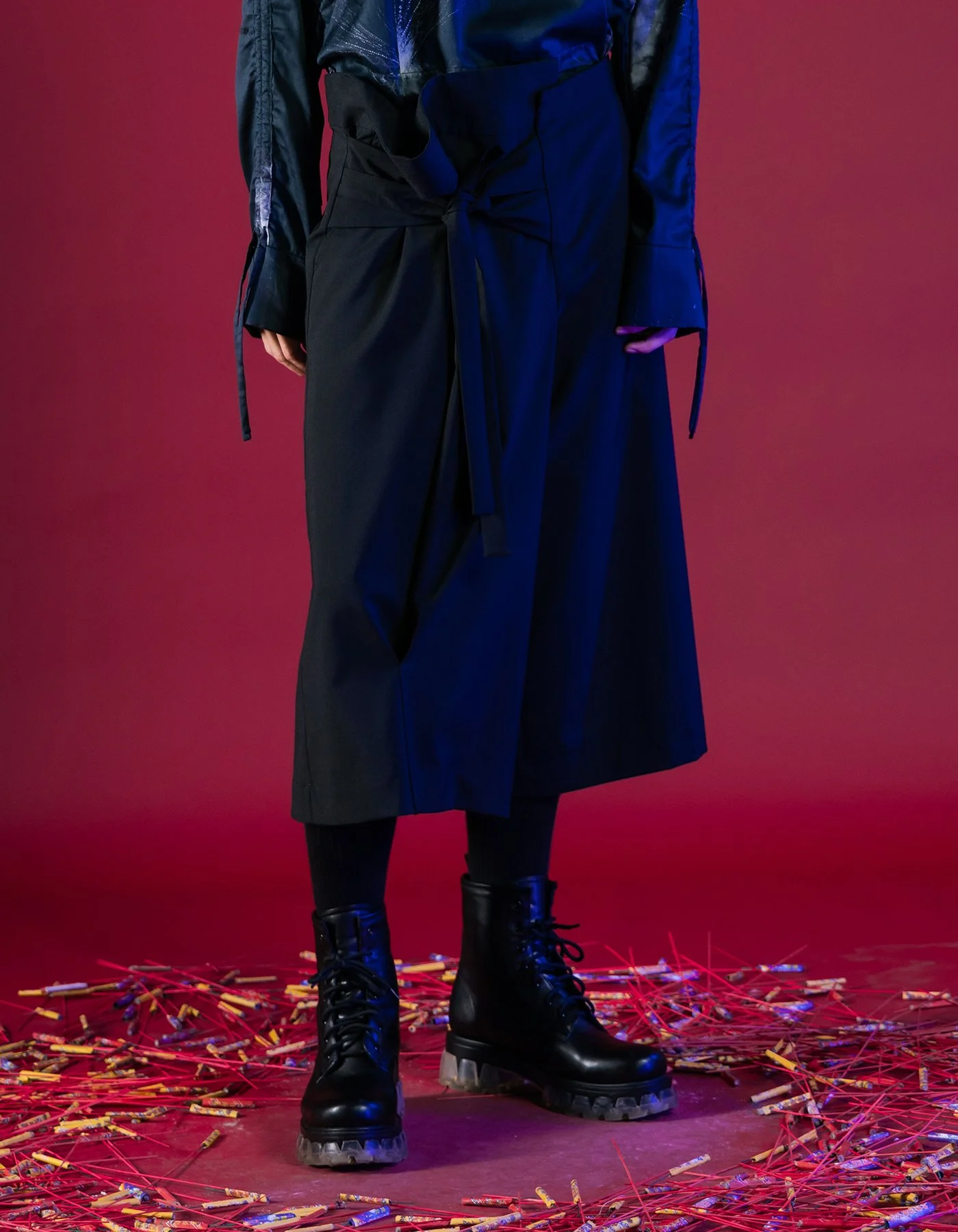 INF Asymmetry Tie-Up Hakama Style Pants — INF - Garment for the rebels ...