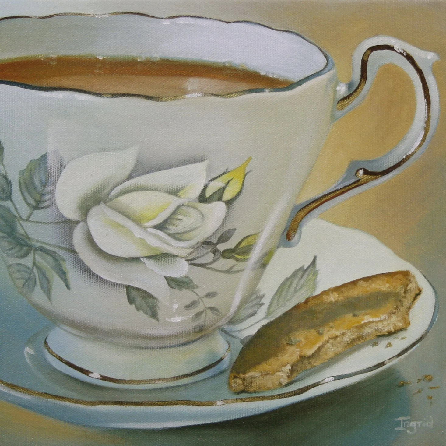 TEA 'N' DIGESTIVE: Original painting *FREE GIFT* — Ingrid Boot