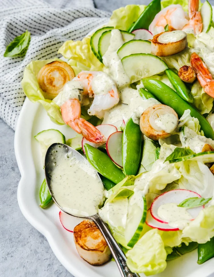 Sugar Snap Pea Salad with Green Goddess Dressing, from No Crumbs Left ...