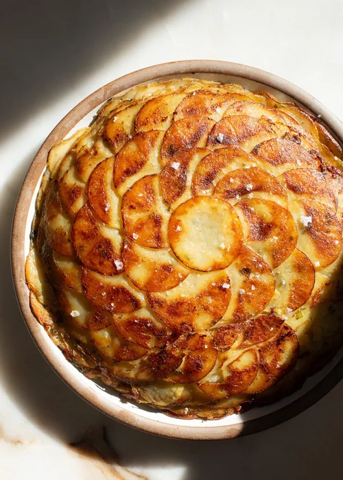 Pommes Anna with Garlic Herb Butter — saltnpepperhere