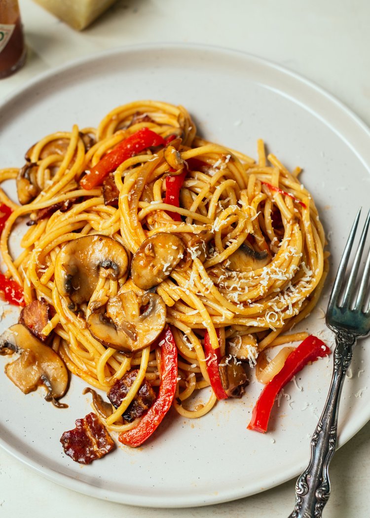 Spaghetti Napolitan (Japanese Ketchup Pasta) — saltnpepperhere