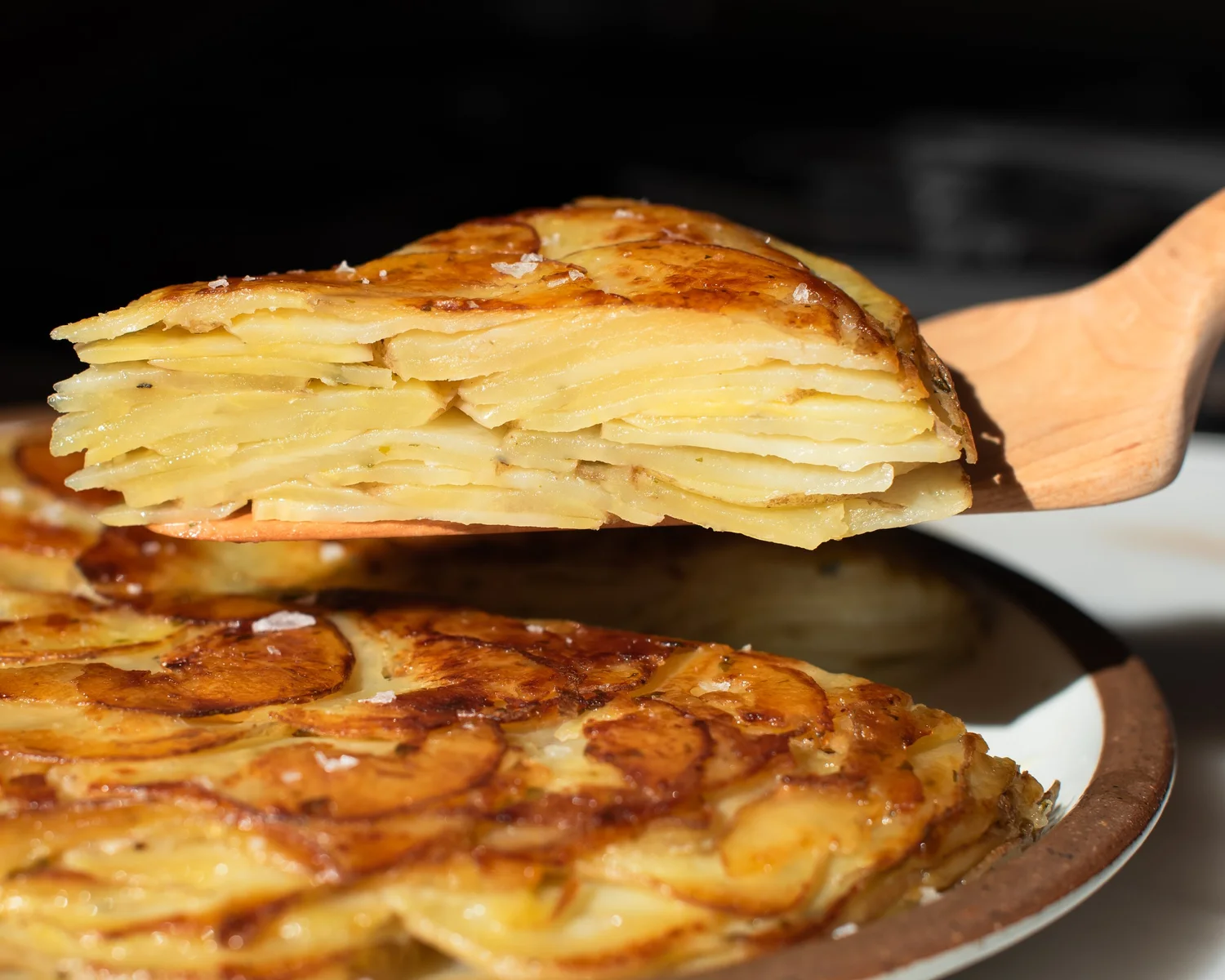 Pommes Anna with Garlic Herb Butter — saltnpepperhere