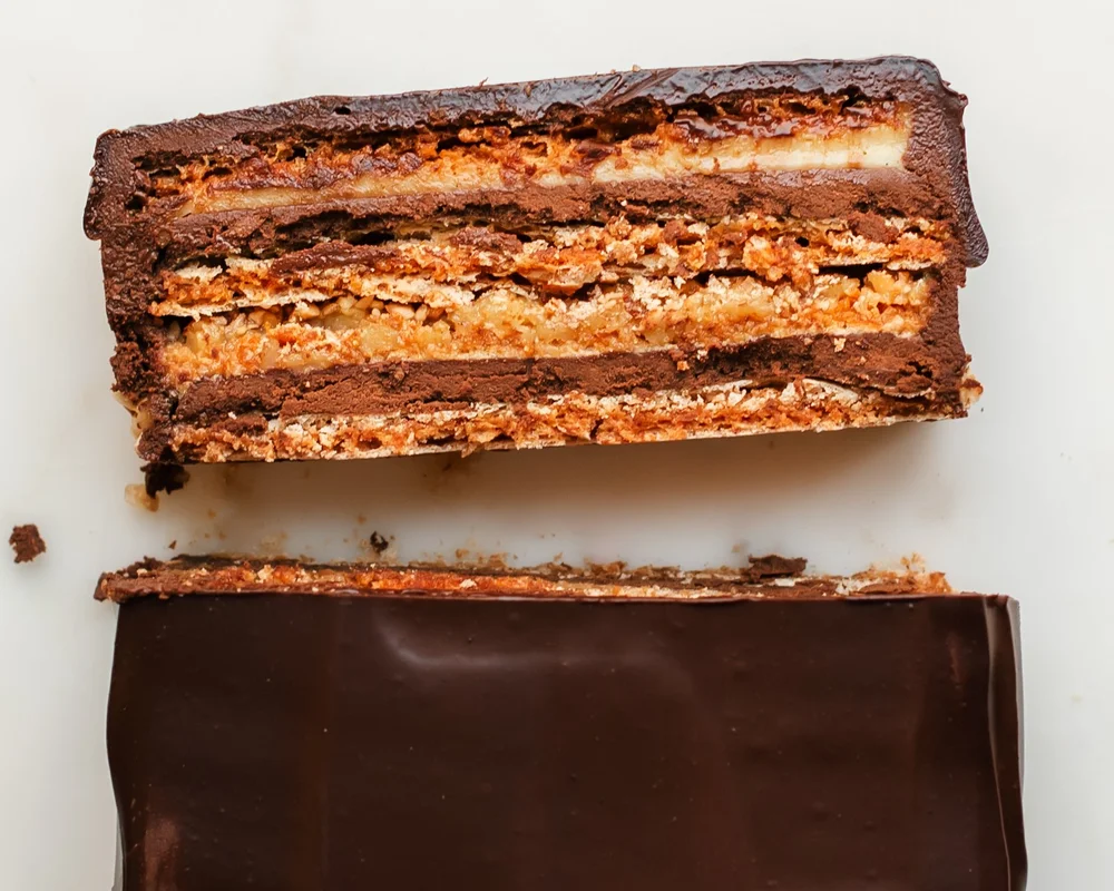 Dacquoise with Chocolate and Praline Cream — saltnpepperhere
