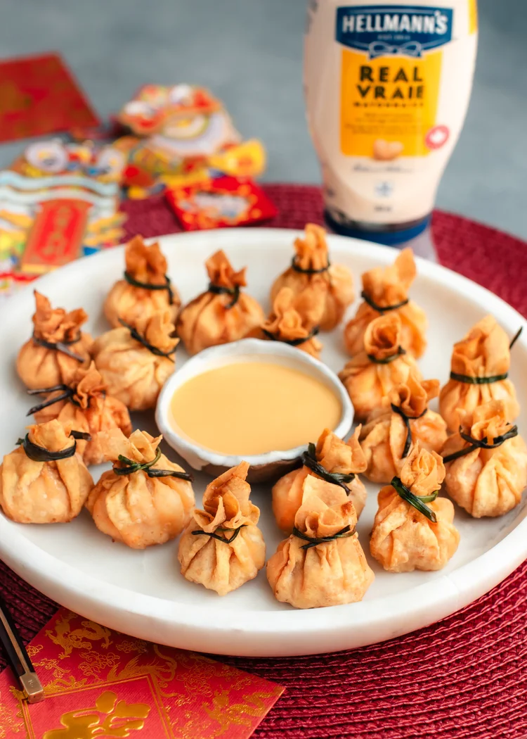 Wontons with Yuzu Mayo Shrimp — saltnpepperhere