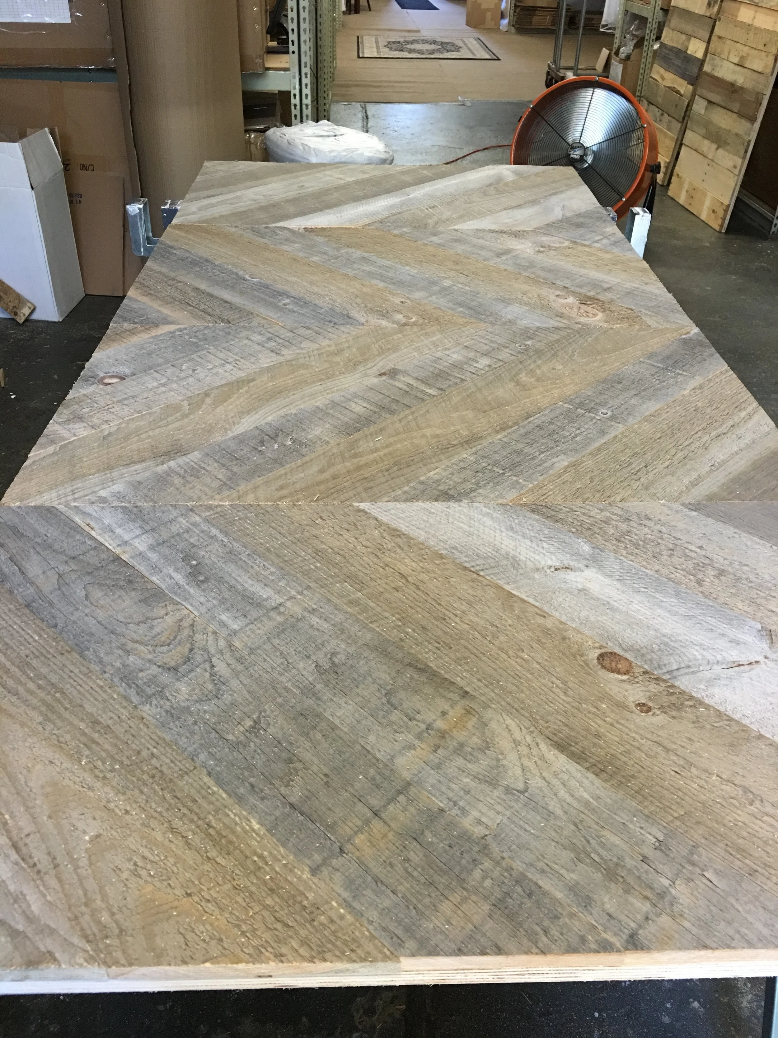 Driftwood Chevron Sideways Barn Door — Laelee Designs