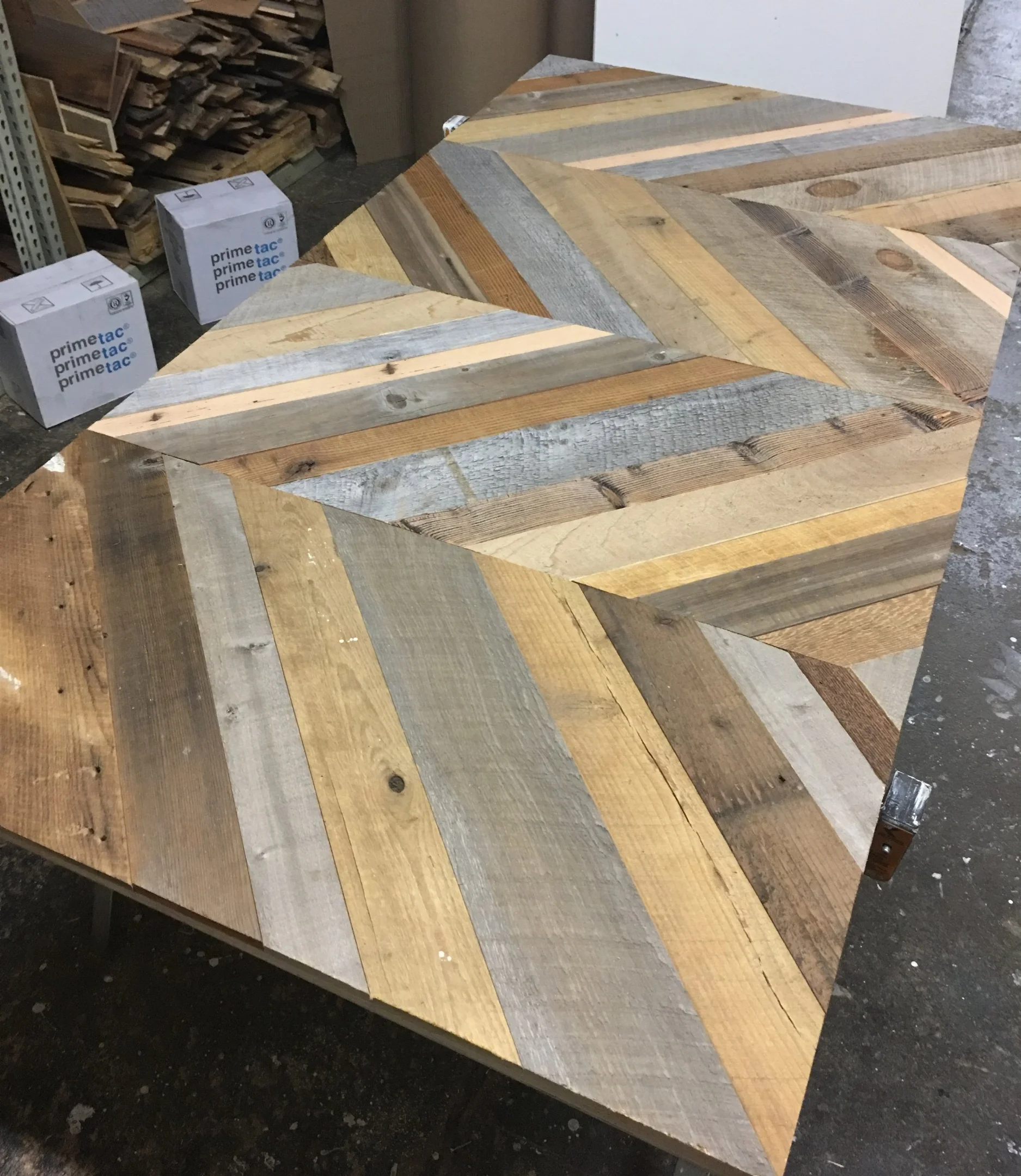 Driftwood Chevron Sideways Barn Door — Laelee Designs