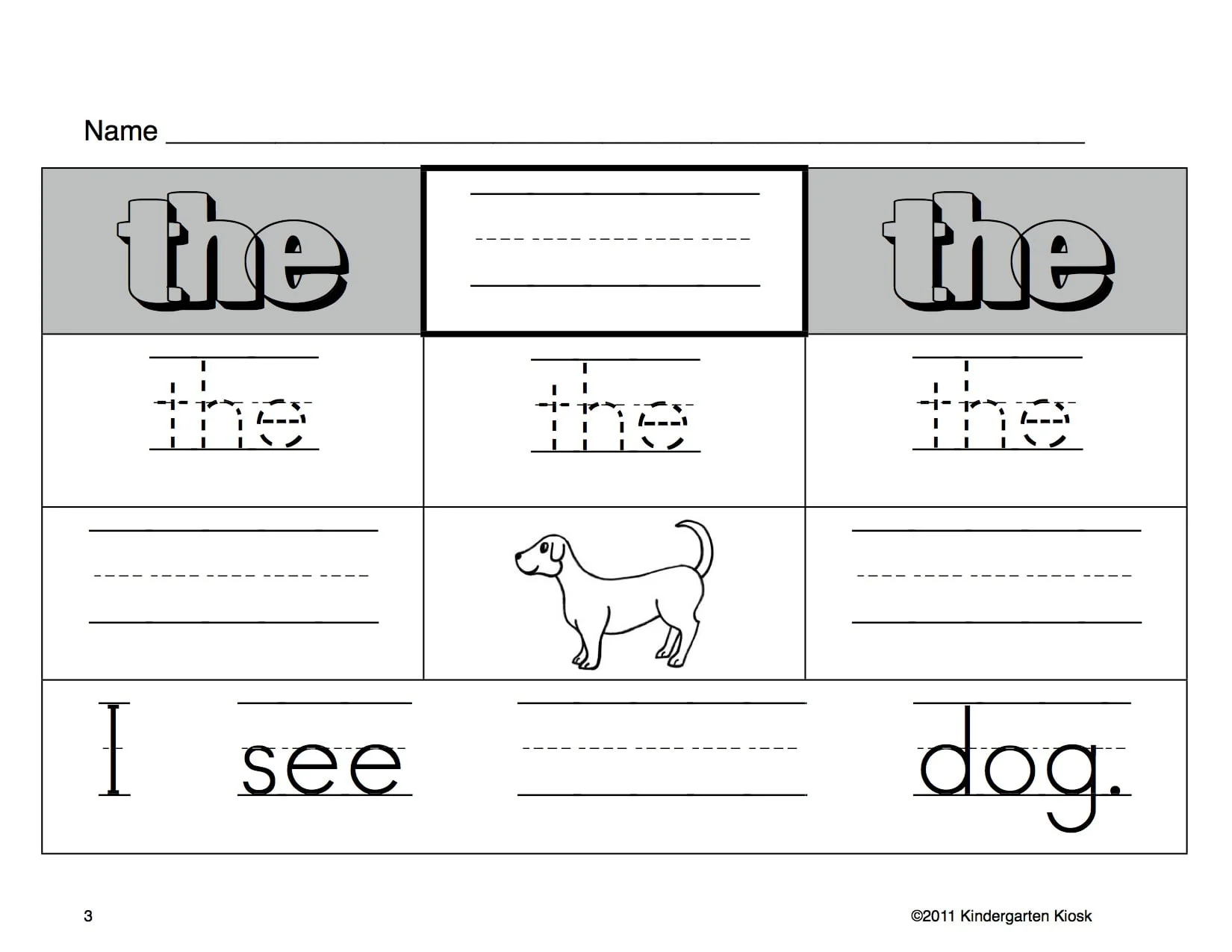 Sight Word Handwriting Worksheets Kindergarten Sight Words Worksheets