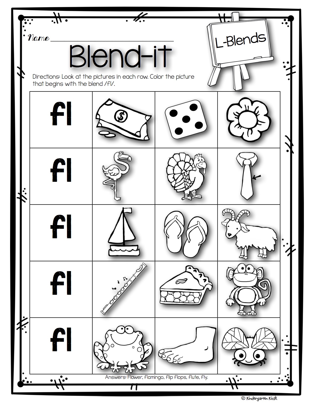 Phonics Prep Consonant Blends Kindergarten Kiosk