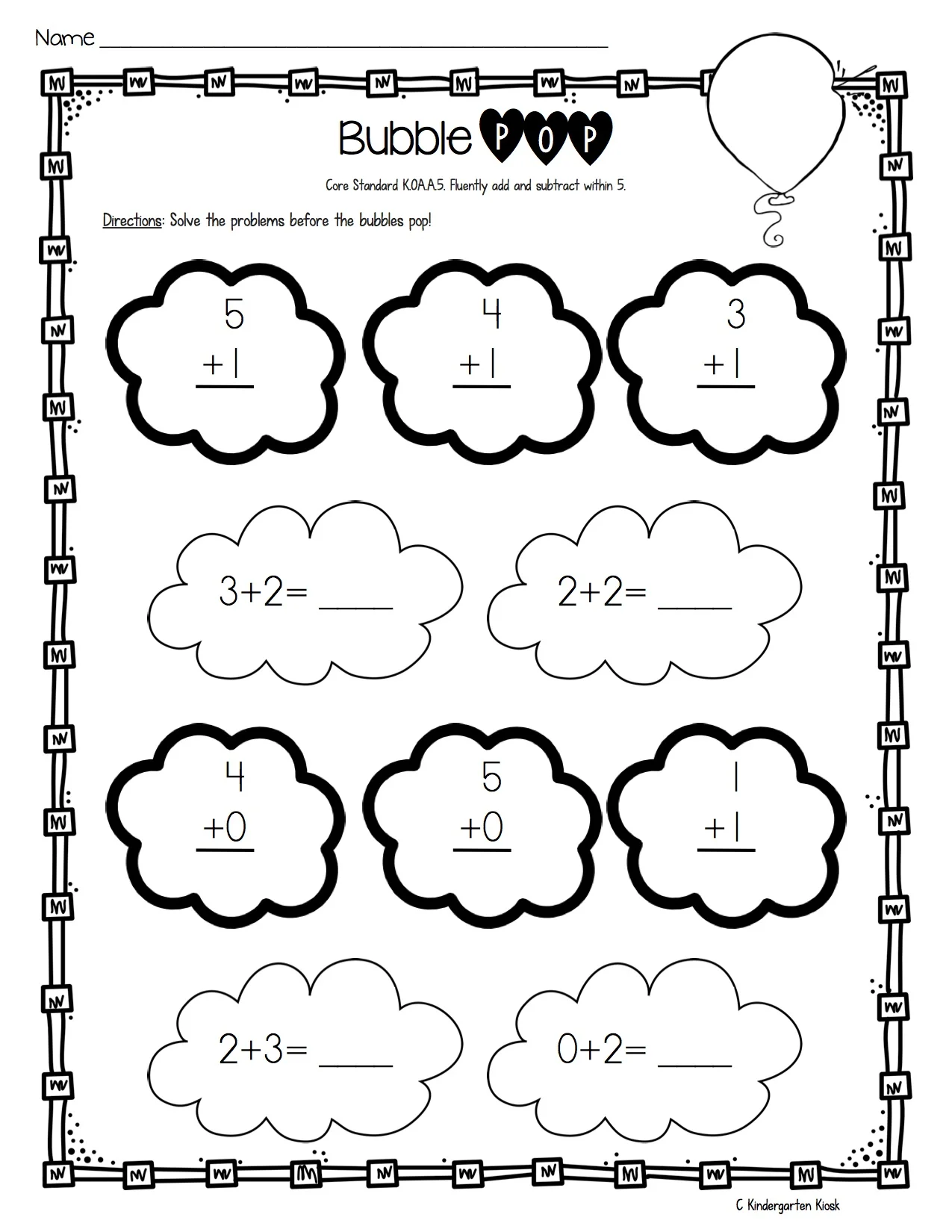 Addition And Subtraction Fluency Worksheets Kindergarten Kiosk Addition And Subtraction Fluency Worksheets Kindergarten Kiosk