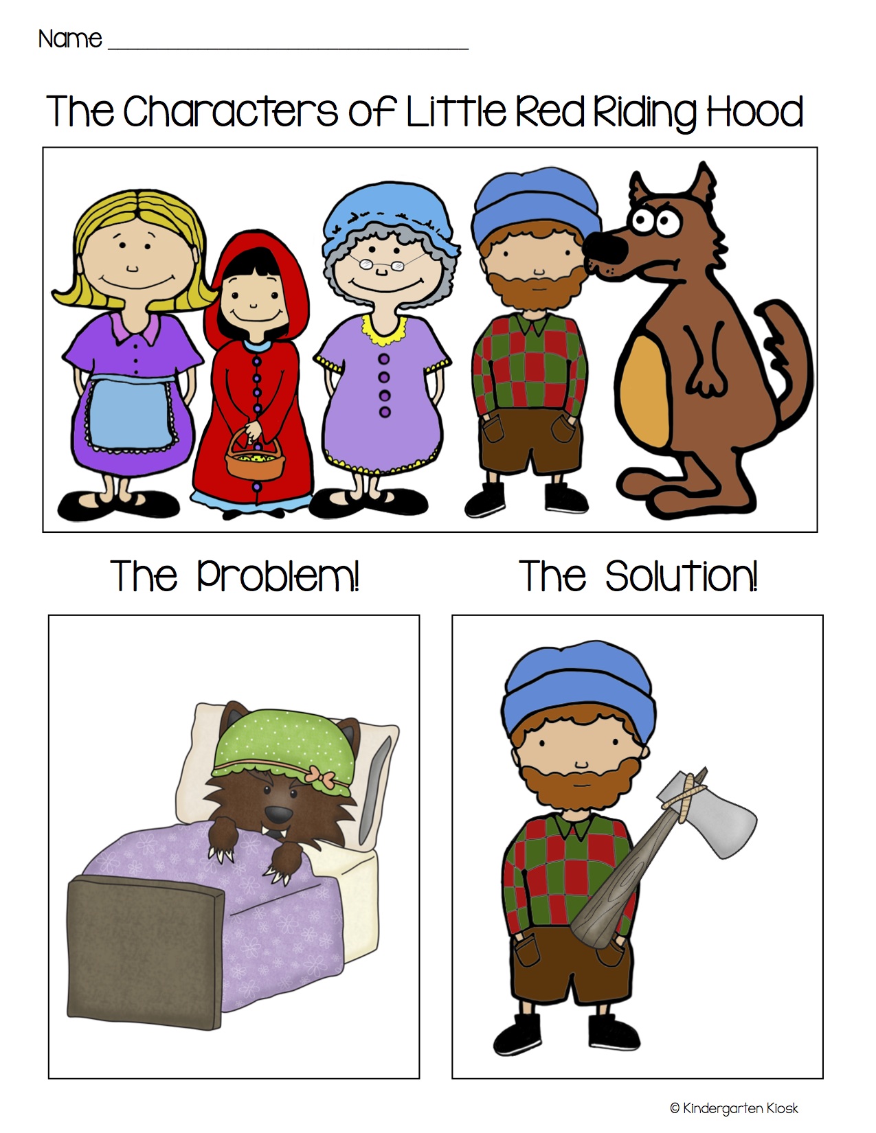 Little Red Riding Hood Independent Writing Practice — Kindergarten Kiosk
