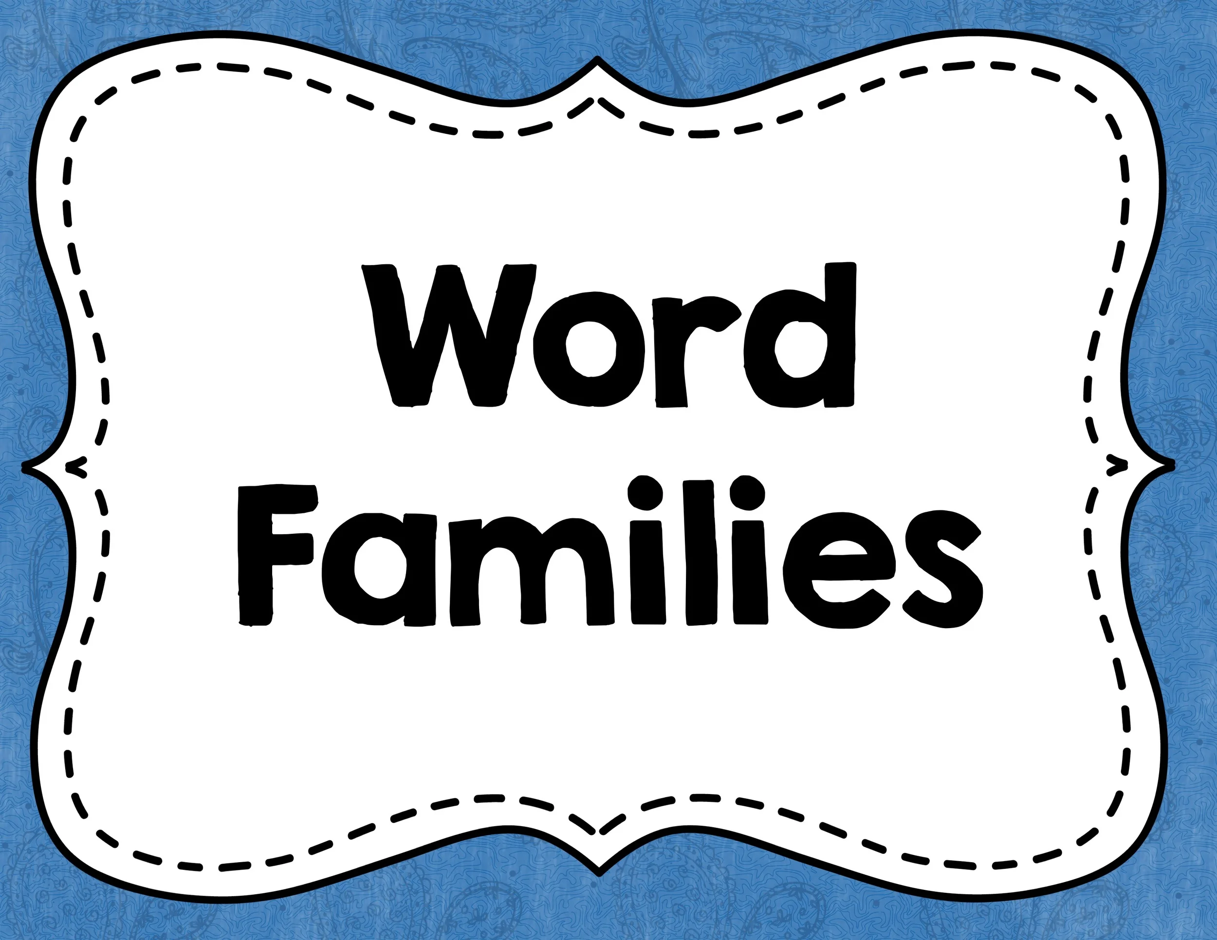 Word Family Clip Art