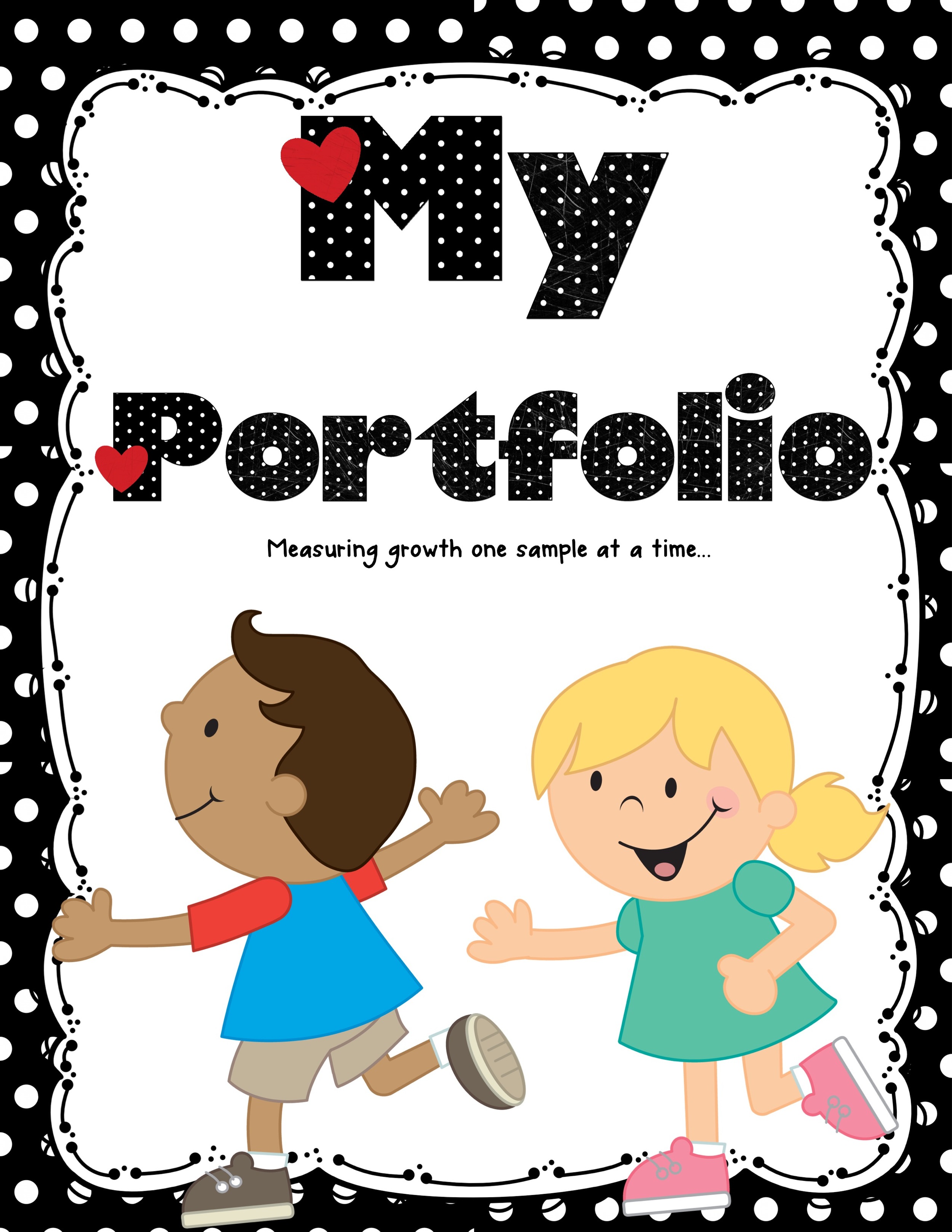 Portfolio Cover Page Template For Kids