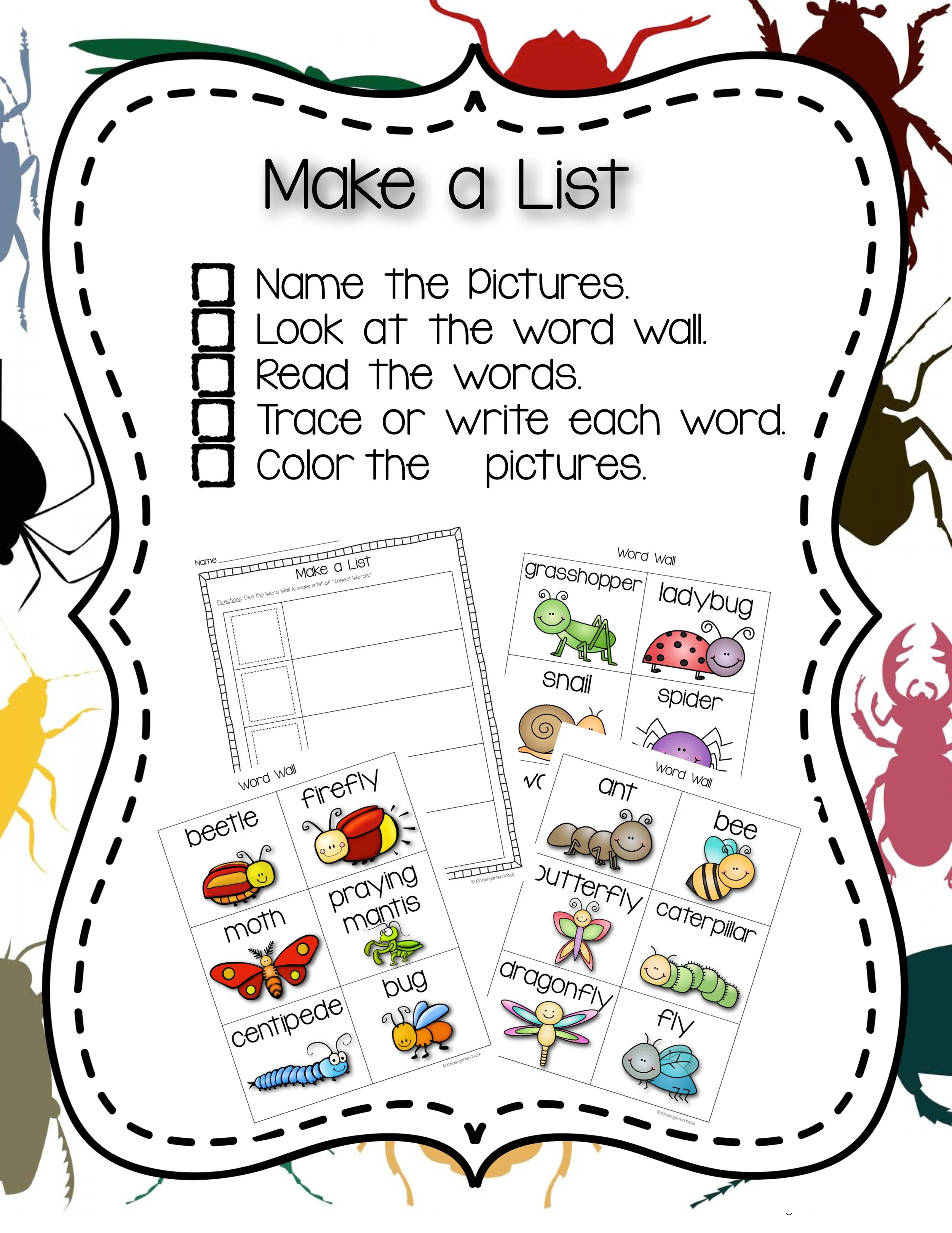 Insect Writing Activities — Kindergarten Kiosk