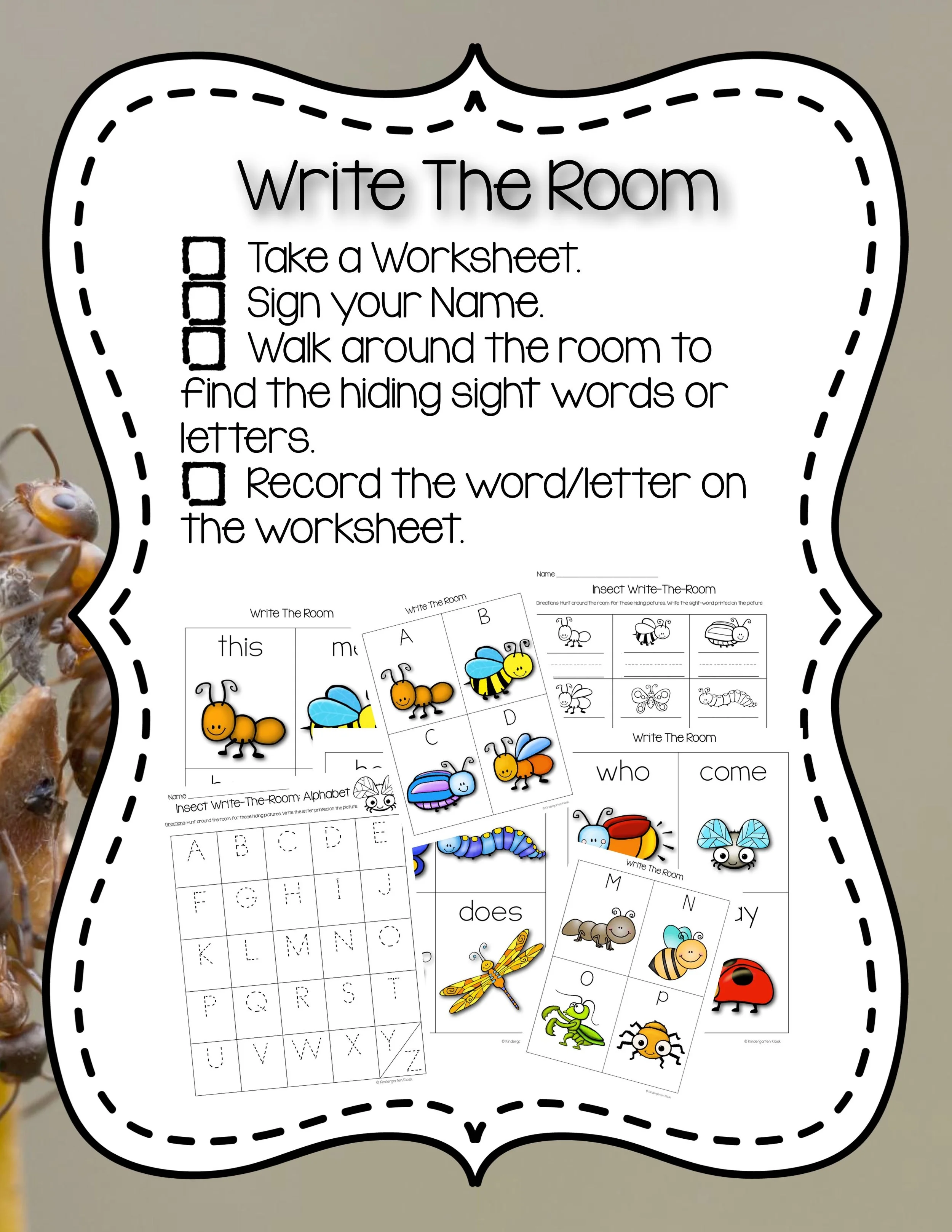 Insect Writing Activities — Kindergarten Kiosk