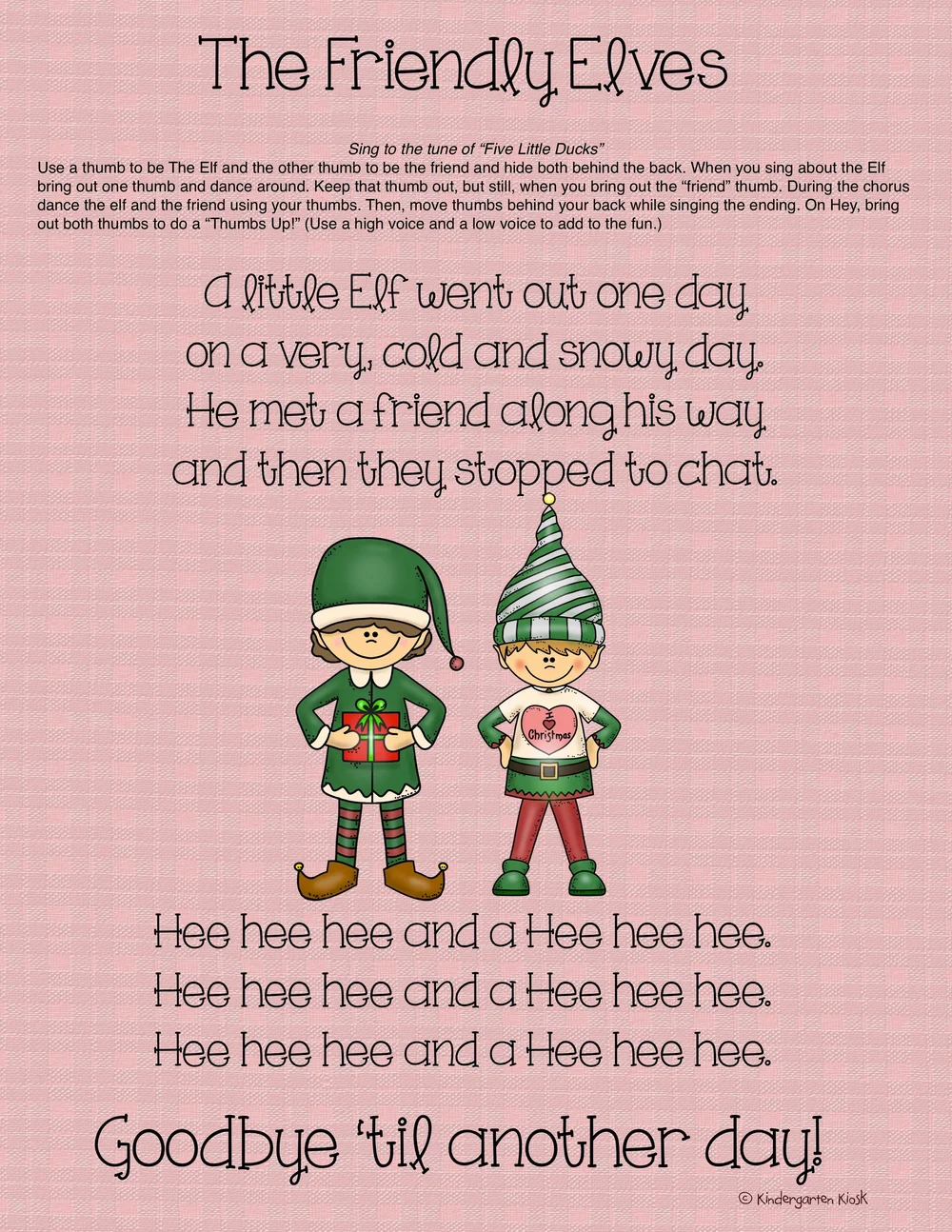 Elves Featuring The Elves and The Shoemaker — Kindergarten Kiosk