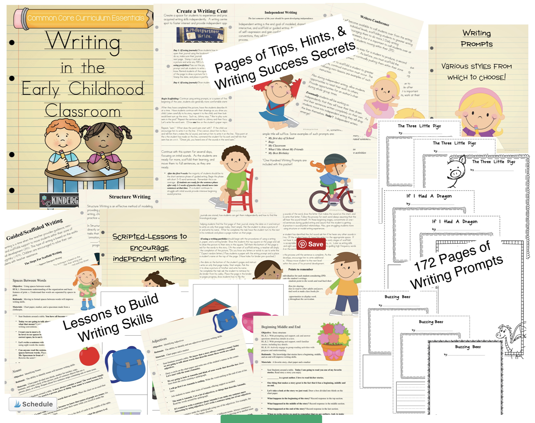 Writing In the Early Years: Ideas, Lessons, 100 + Writing Prompts ...