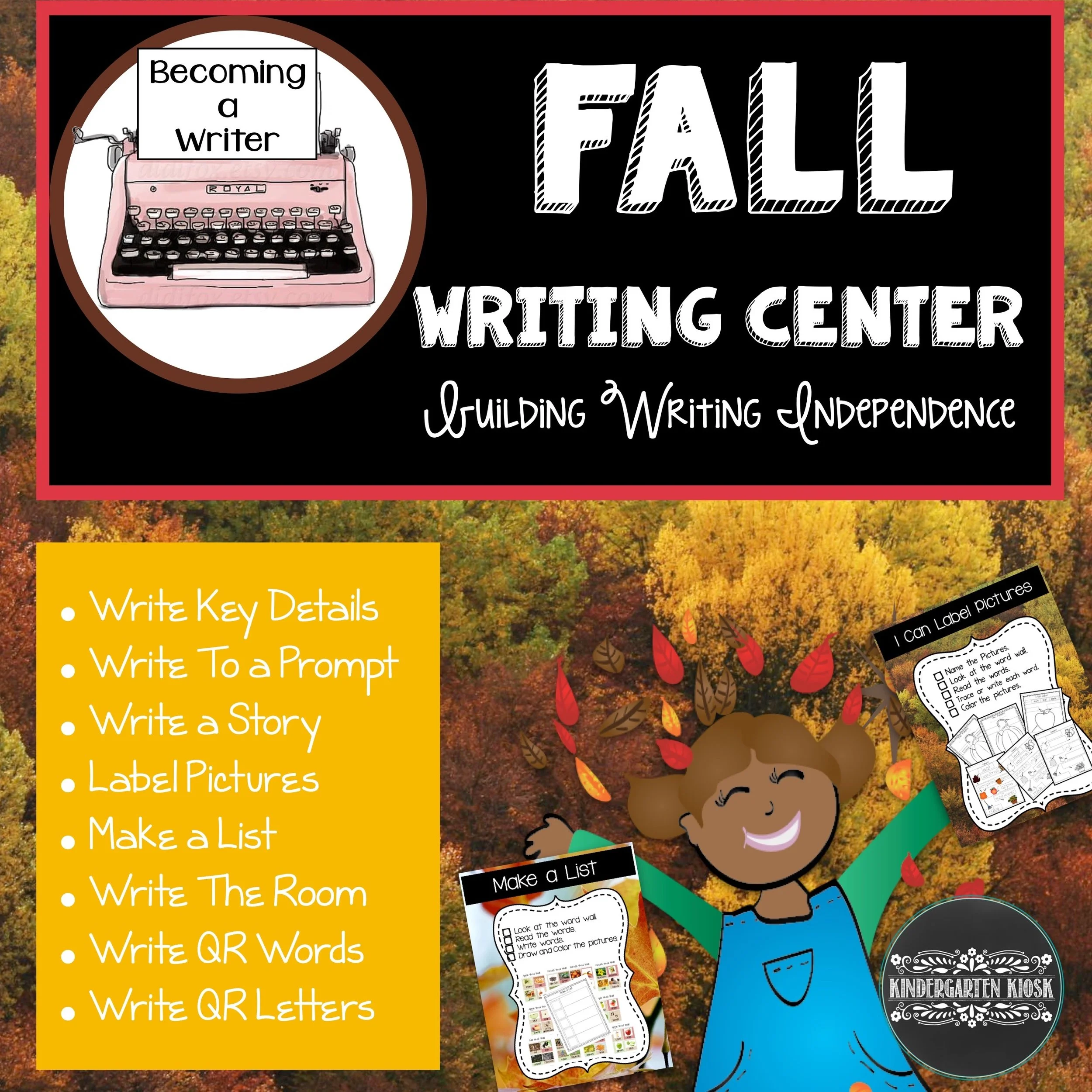 Writing Center Anchor Charts — Kindergarten Kiosk