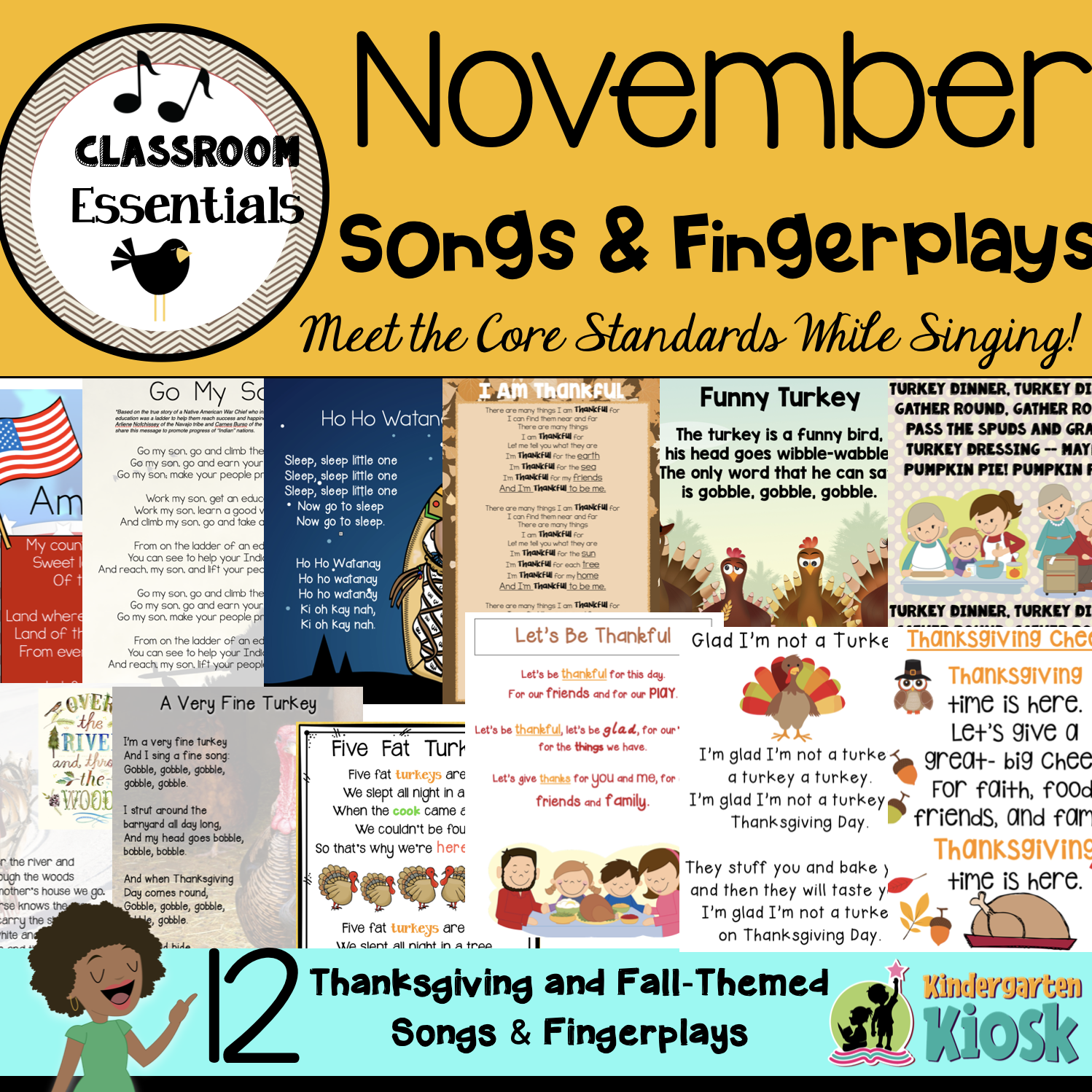 Five Little Turkeys Song