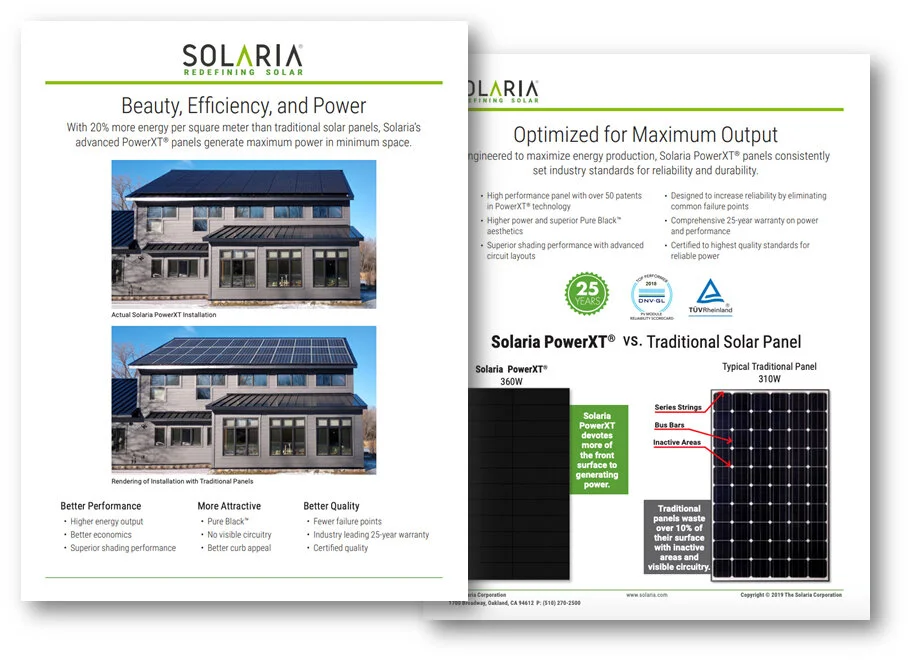 Solaria Product Information in PDF format — Solaria