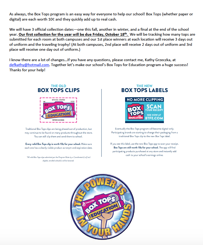 Box Tops App Flyer : Fundraisers Pta Sierra Vista Elementary School ...