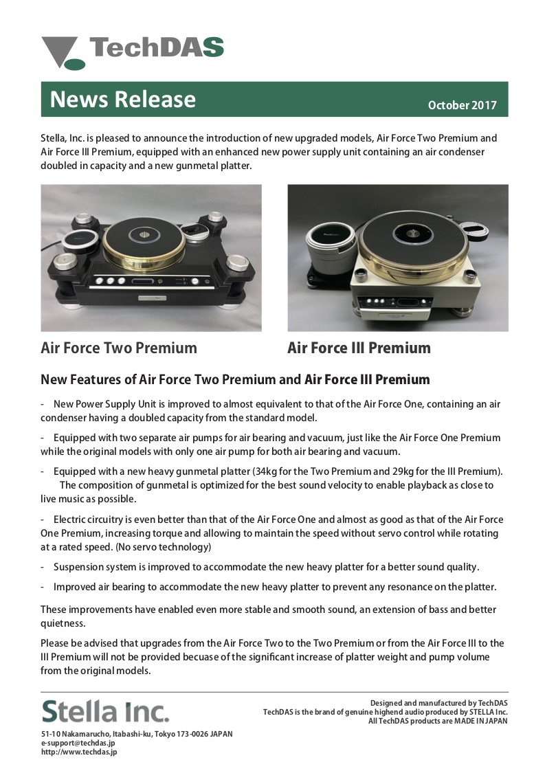 TechDAS - Worlds Finest Turntables — Sonic Purity - High End Audio ...