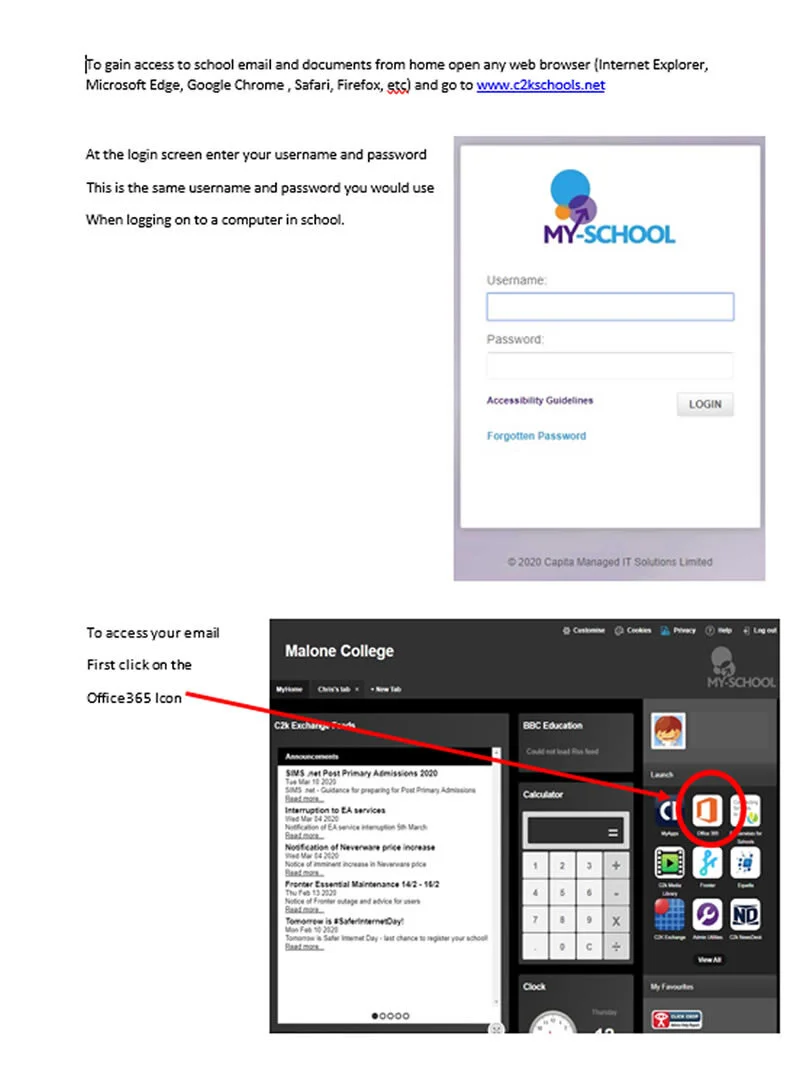 Access From Home — Malone Integrated College
