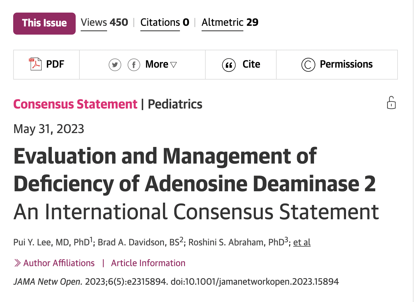 DADA2 Foundation — Supporting research into ADA2 deficiency.