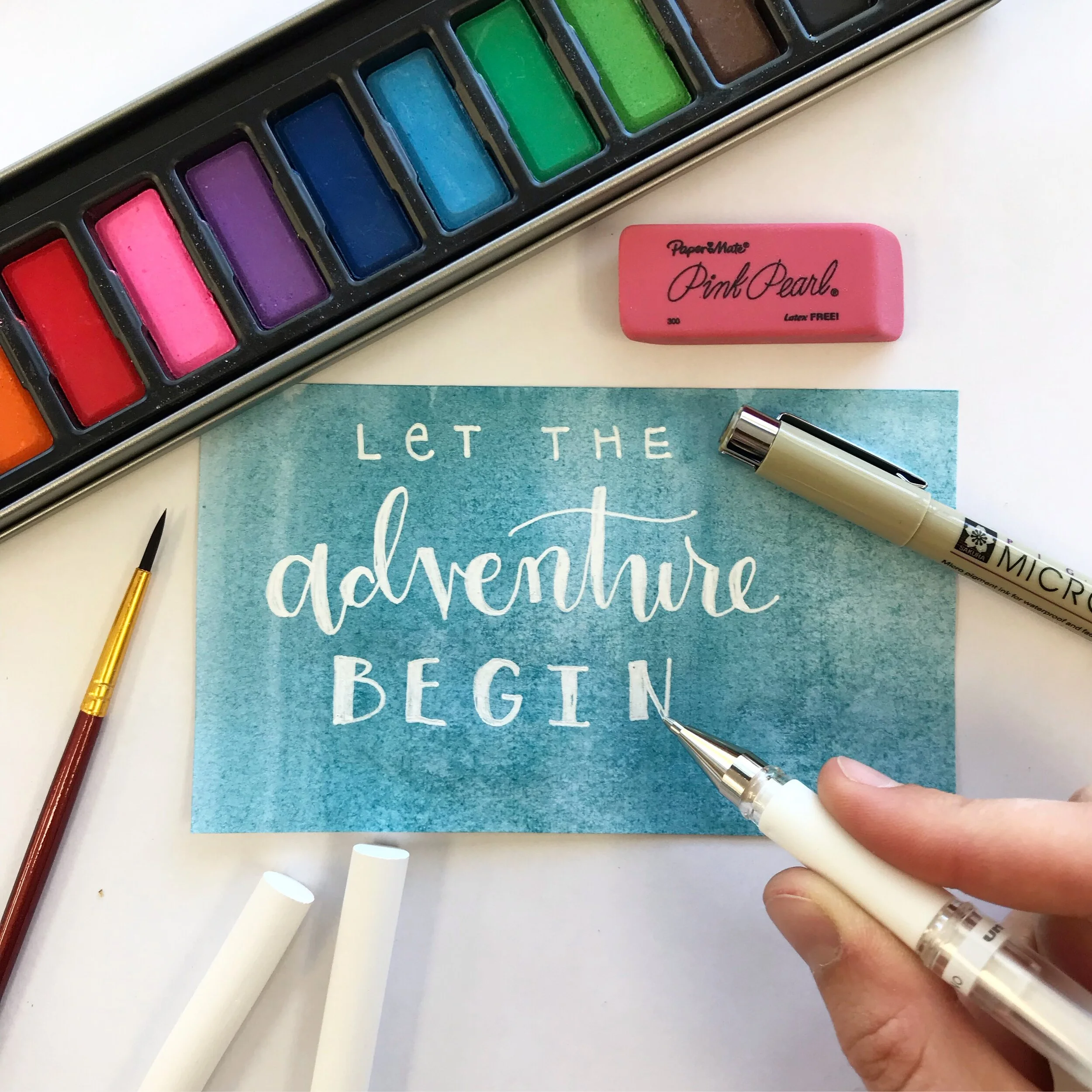 Hand Lettering Kit - Award-Winning DIY Kit includes Book + Supplies ...