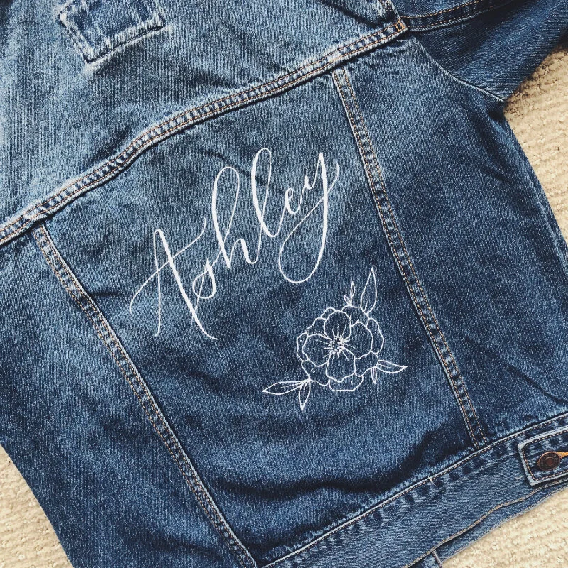Bridal Jean Jackets: The Hottest Calligraphy Trend in 2021 — Hoboken ...