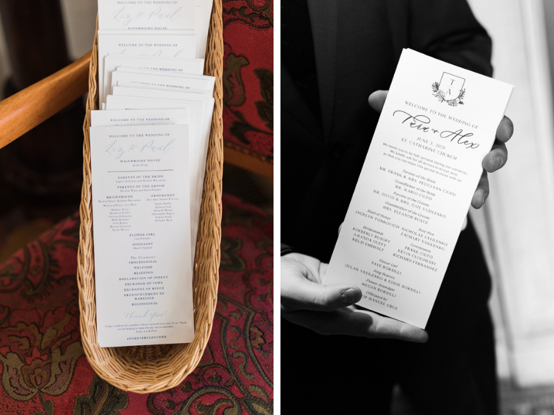 Designing your Day-Of Wedding Stationery — Hoboken New Jersey Wedding ...