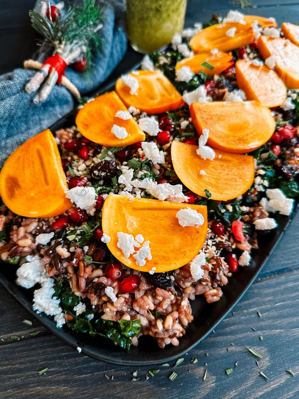 Wild Rice & Persimmon Fall Salad — The Trail To Health